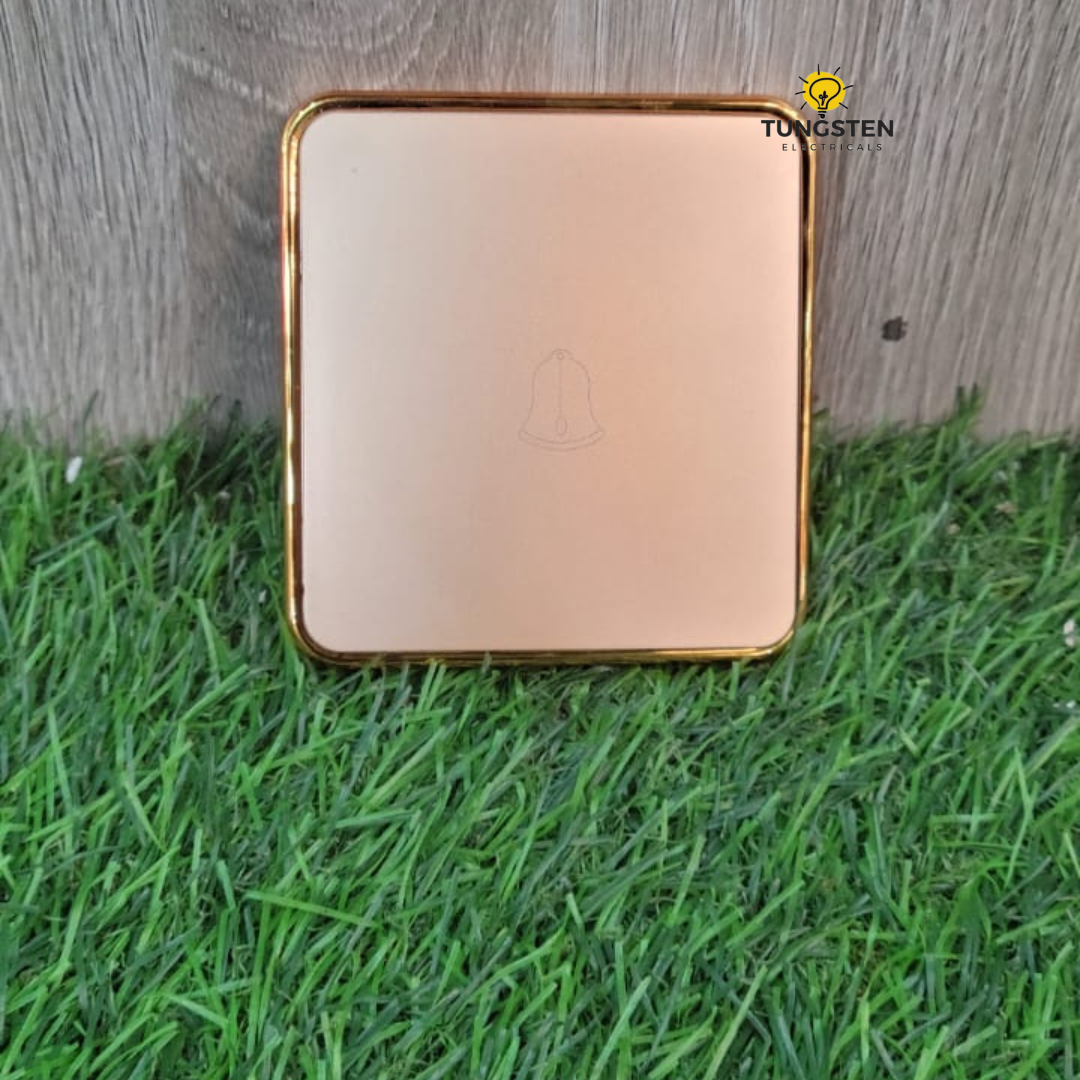Luxury Gold Door Bell Switch | Bell Push - Tungsten Electricals