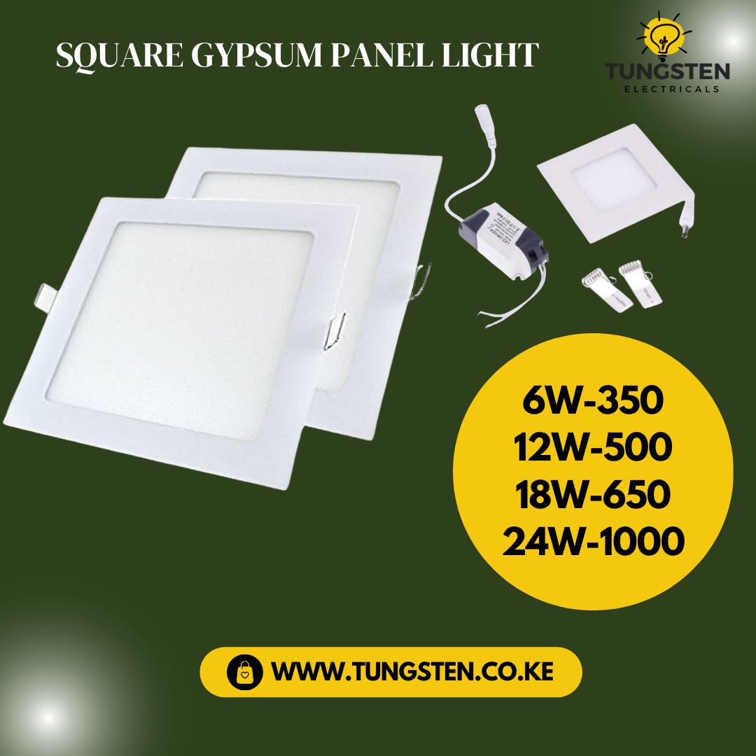 Square Gypsum Panel Lights - Tungsten Electricals